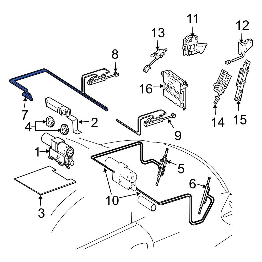 Mercedes-Benz OE 1718000072 - Center Convertible Top Hydraulic Cylinder