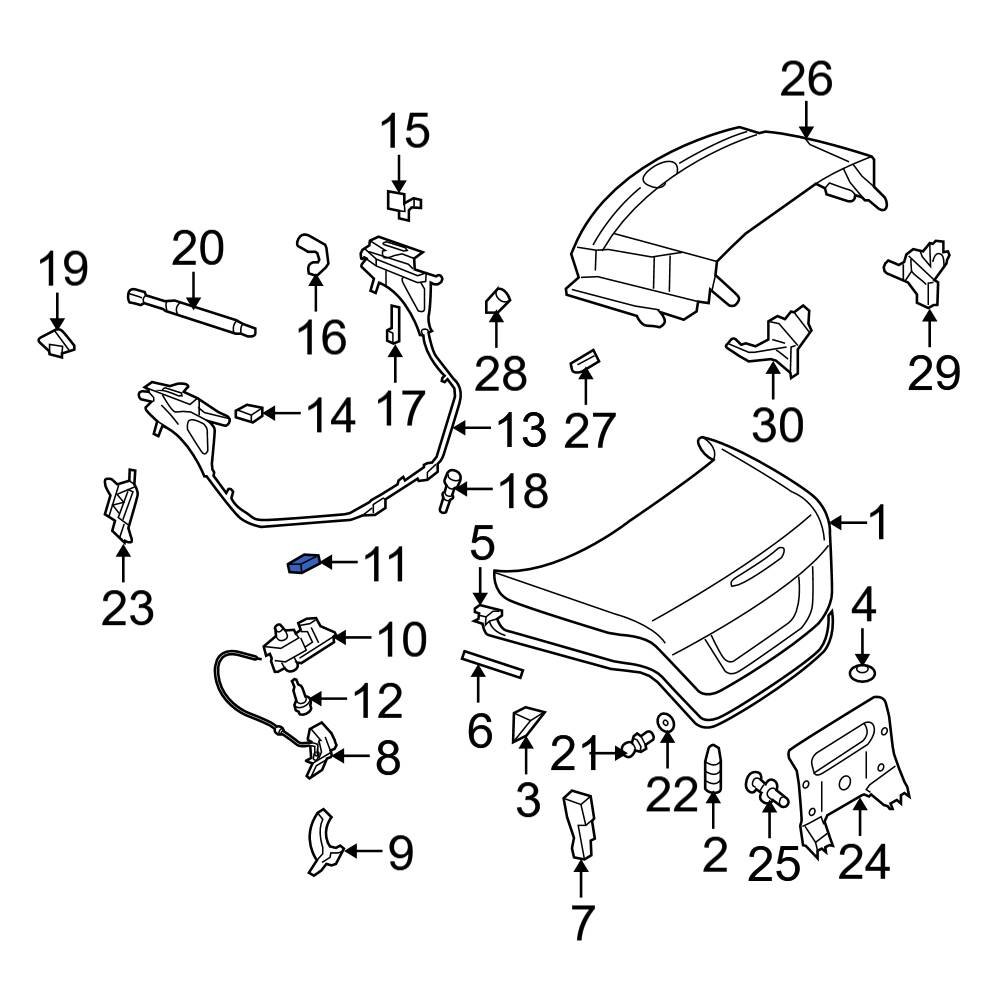 Mercedes-Benz OE 2038217451 - Rear Liftgate Ajar Indicator Switch