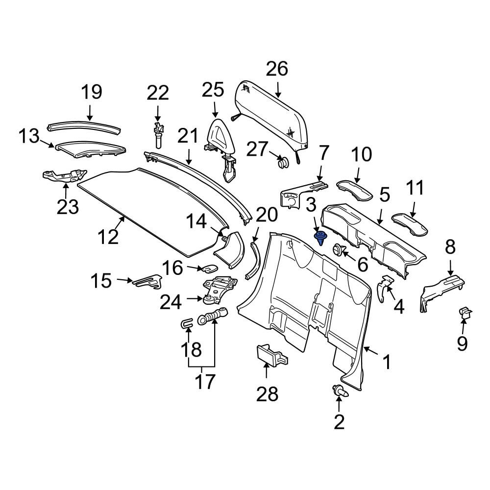 Mercedes-Benz OE 0079889978 - Body B-Pillar Trim Panel Bolt