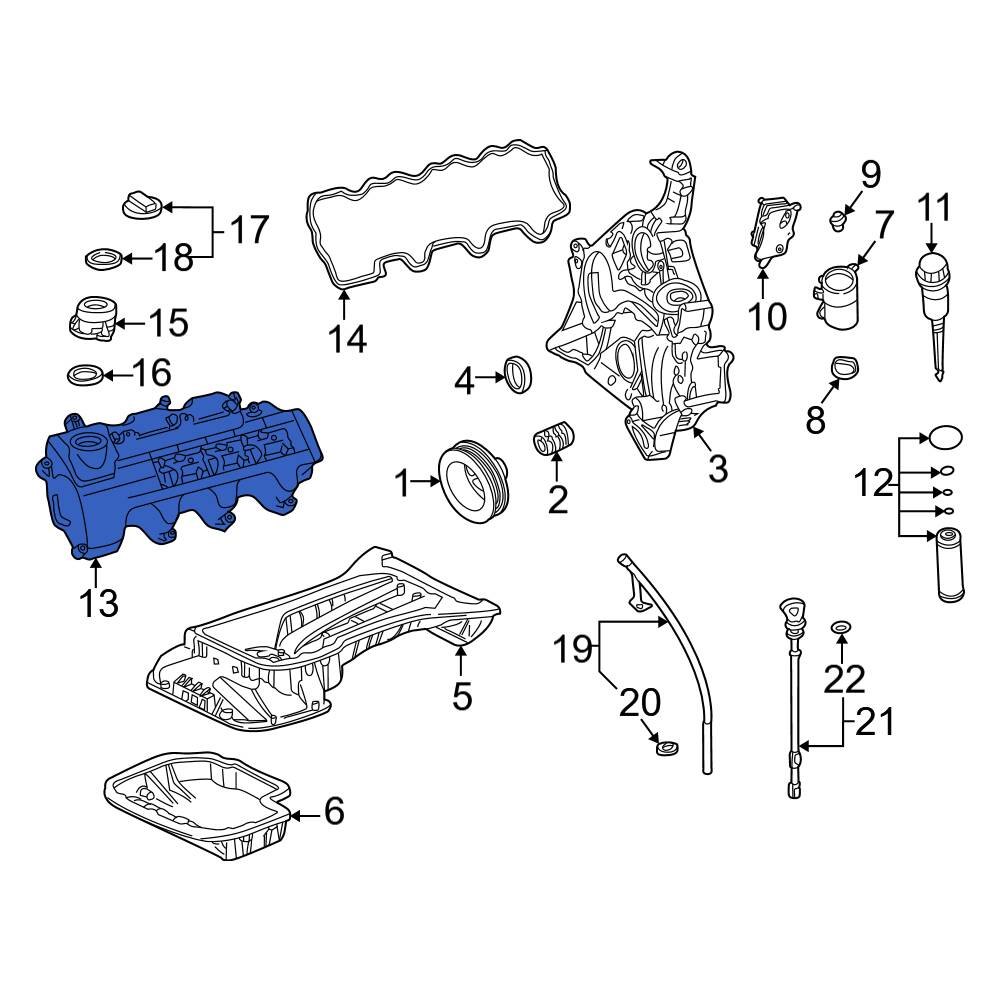 Mercedes-Benz OE 1130100030 - Left Engine Valve Cover