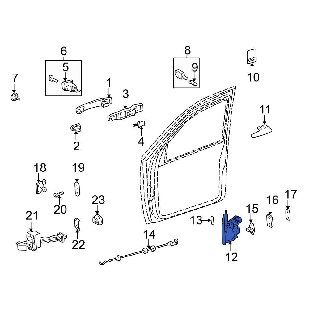 Mercedes-Benz OE 1637202535 - Front Left Door Latch Assembly