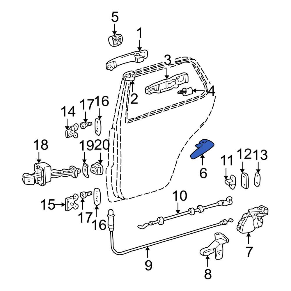 Mercedes-Benz OE 2027660224 - Front Right Inner Interior Door Handle
