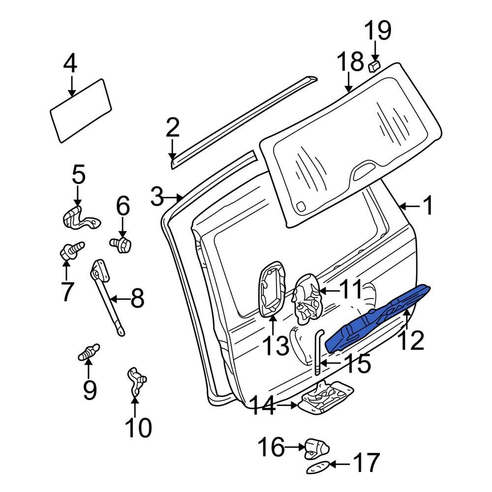 Mercedes-Benz OE 1637400293 - Rear Outer Liftgate Latch Handle