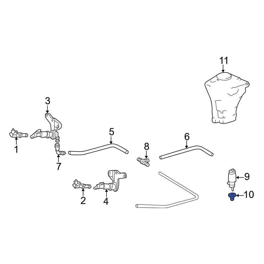 Mercedes-Benz OE 0109971181 - Headlight Washer Pump Grommet