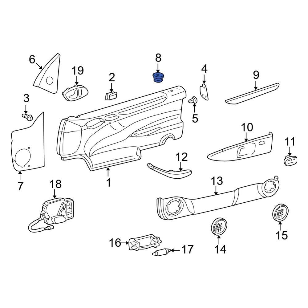 Mercedes-Benz OE 1689920105 - Front Door Lock Knob Bezel