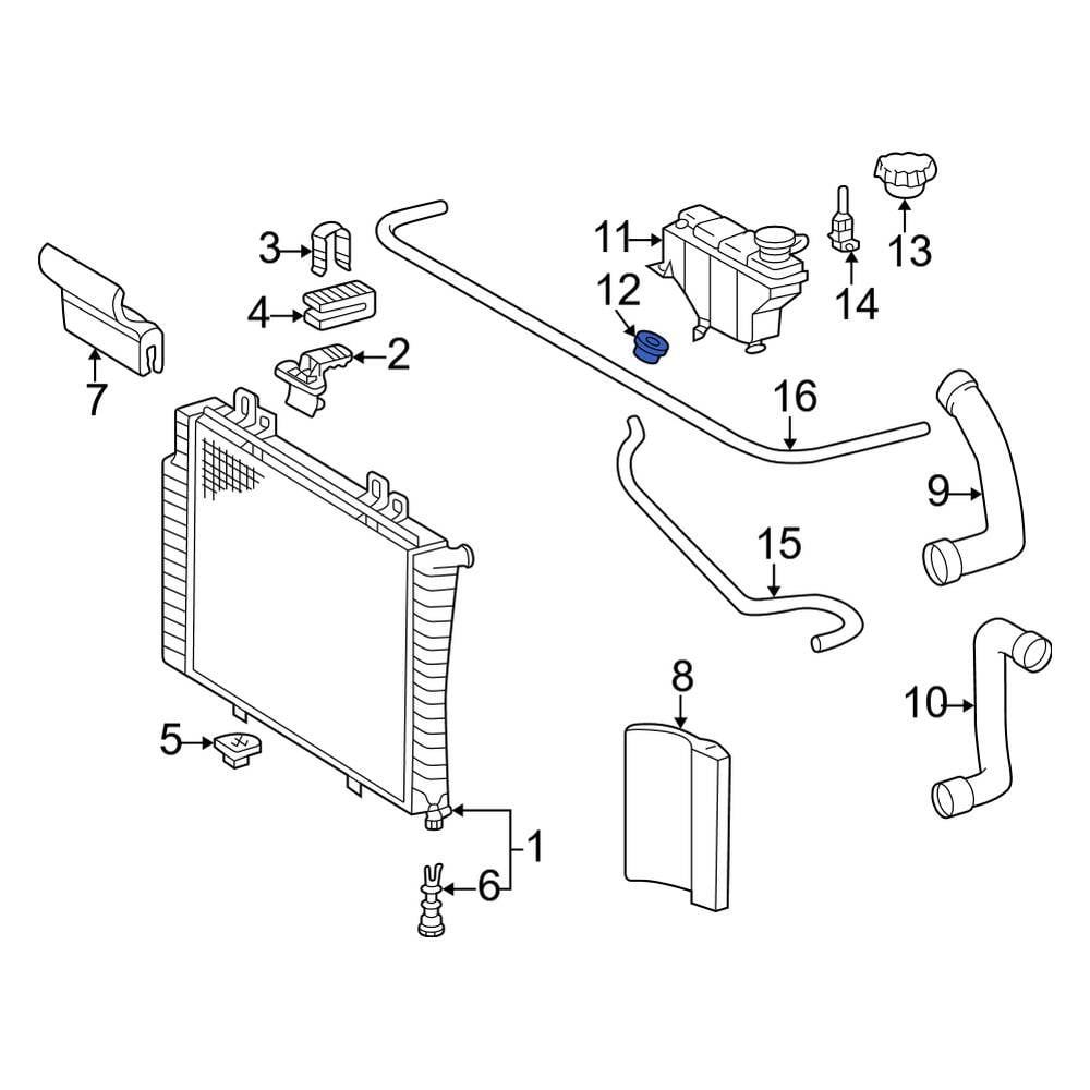 Mercedes-Benz OE 2015040112 - Lower Washer Fluid Reservoir Mounting Grommet