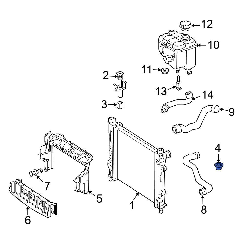 Mercedes-Benz OE 0995047200 - Lower Radiator Insulator