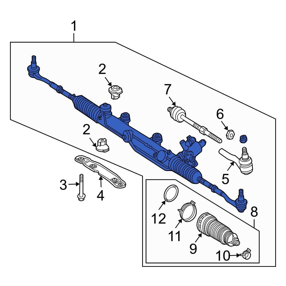 Mercedes-Benz OE 2034601100 - Rack and Pinion Assembly
