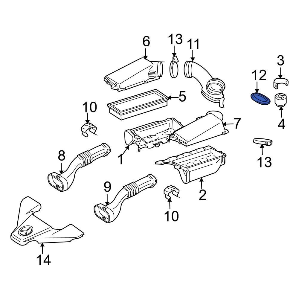 Mercedes-Benz OE 1561410180 - Engine Air Intake Hose Seal