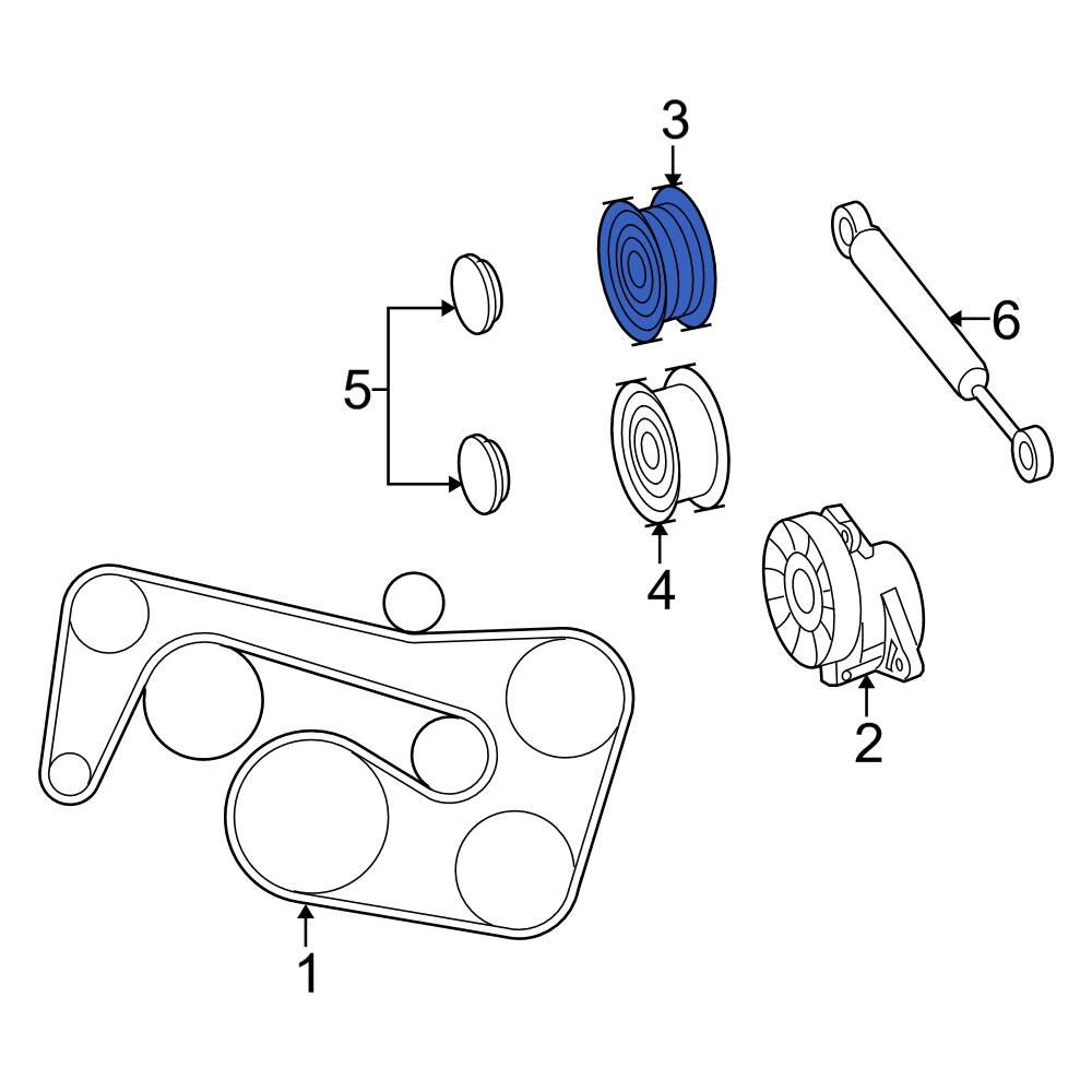 Mercedes-Benz OE 2722021419 - Accessory Drive Belt Idler Pulley