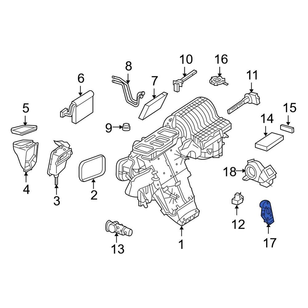 Mercedes-Benz OE 1669060008 - HVAC Blend Door Actuator