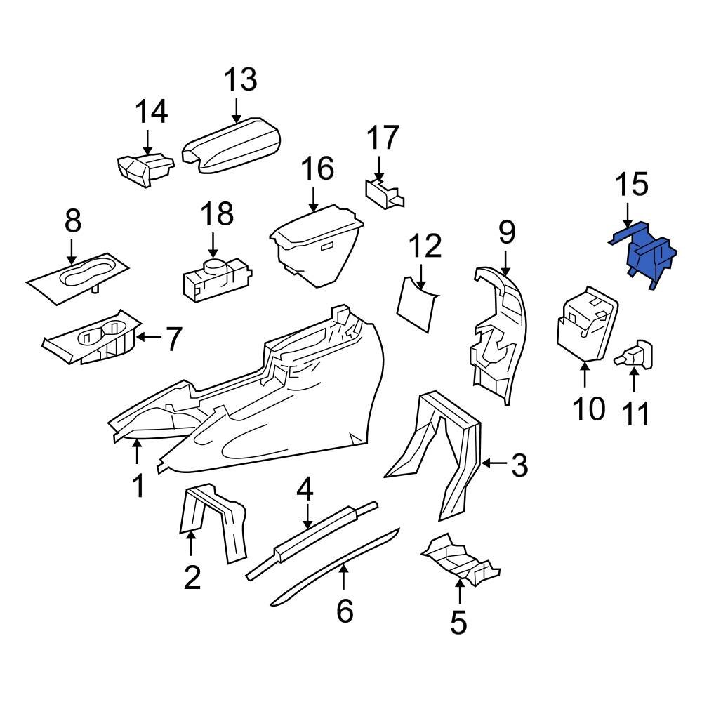 Mercedes-Benz OE 1646800451 - Console Hinge