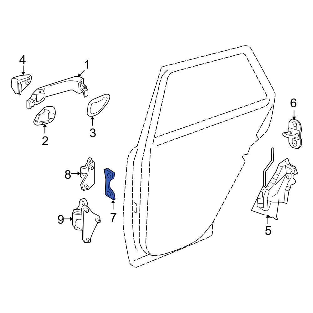 Mercedes-Benz OE 1647200004 - Front Door Lock Striker Plate