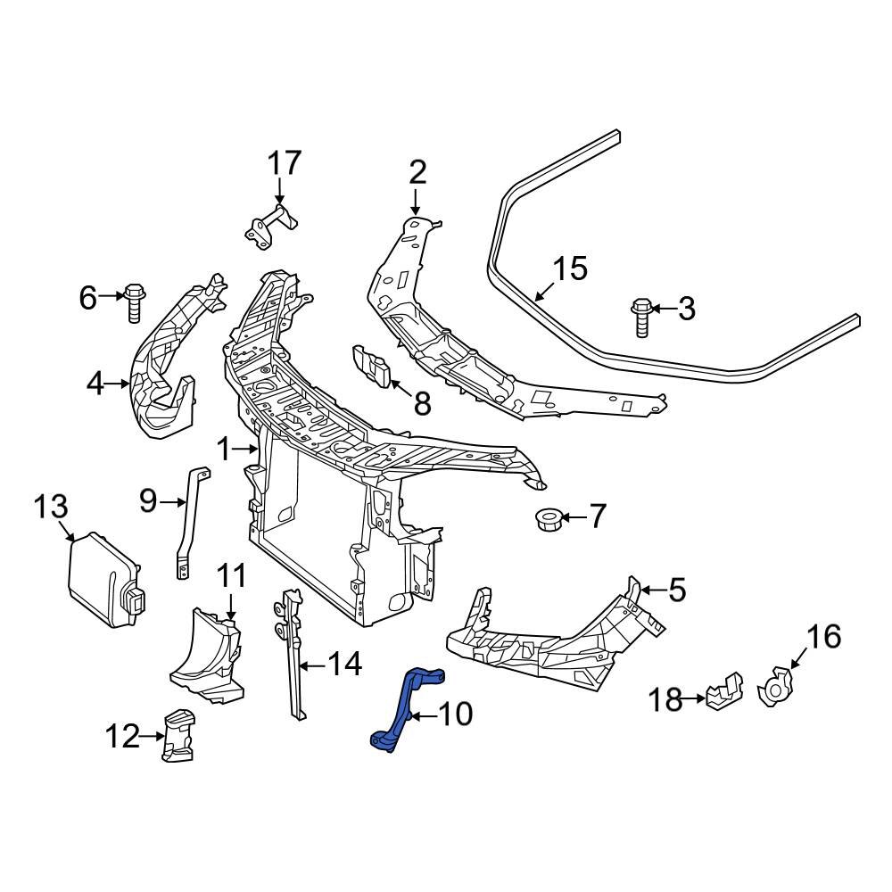 Mercedes-Benz OE 1666260029 - Front Left Radiator Support Panel Brace