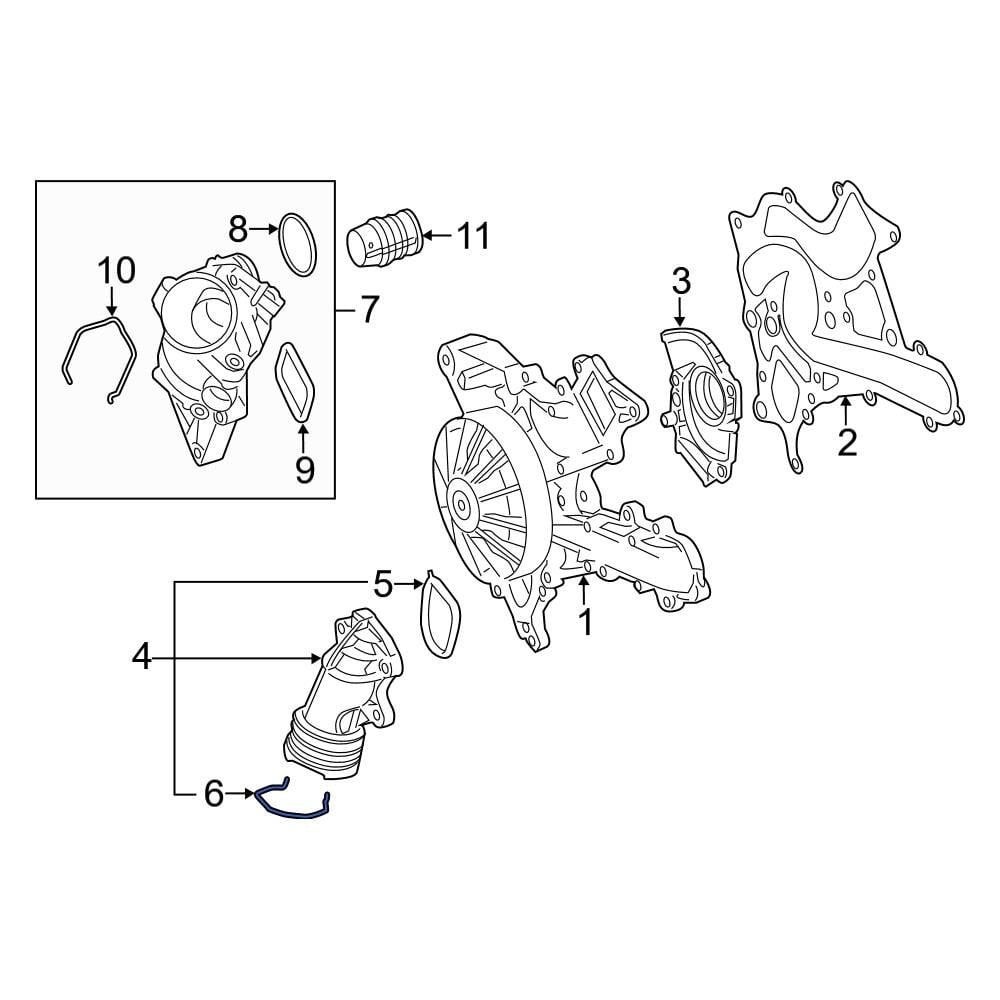 Mercedes-Benz OE 0009931202 - Engine Coolant Thermostat Housing C-Clip