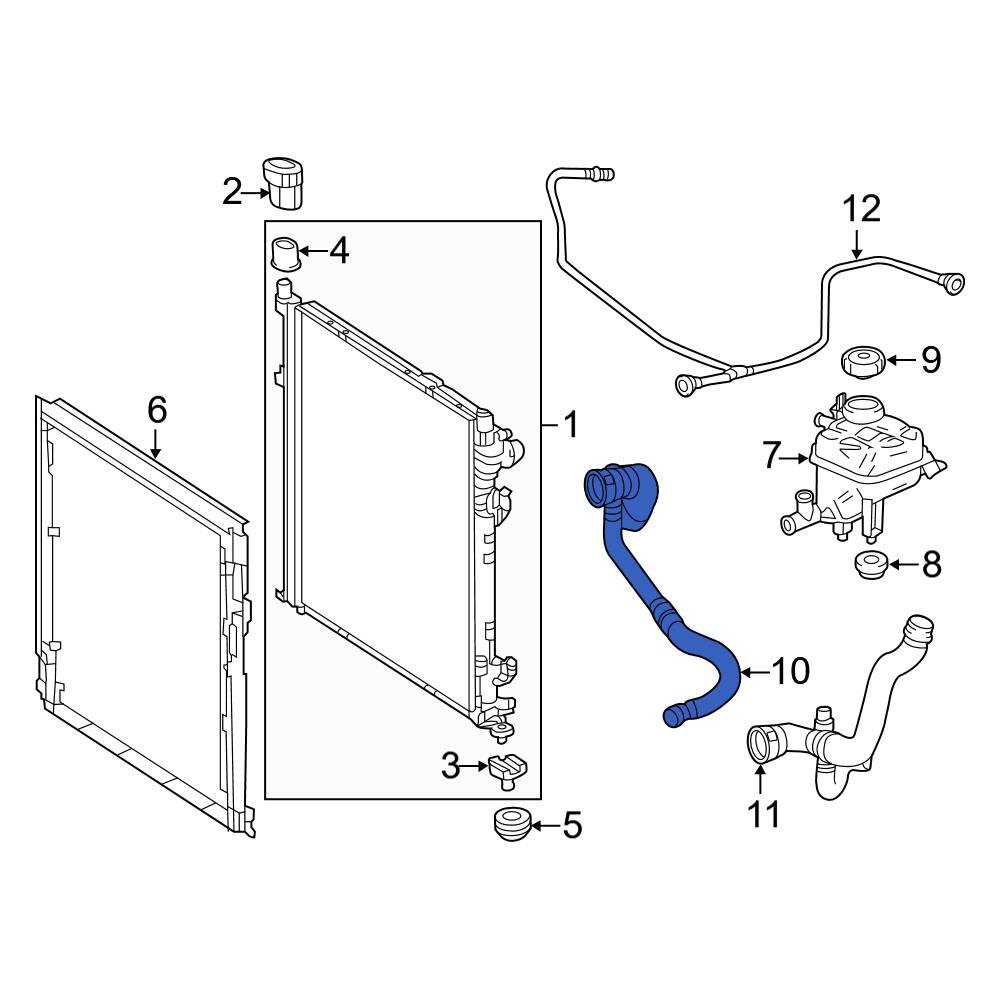 Mercedes-Benz OE 1665005675 - Upper Radiator Coolant Hose