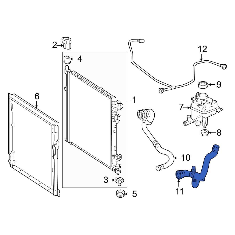 Mercedes-Benz OE 1665005275 - Lower Radiator Coolant Hose