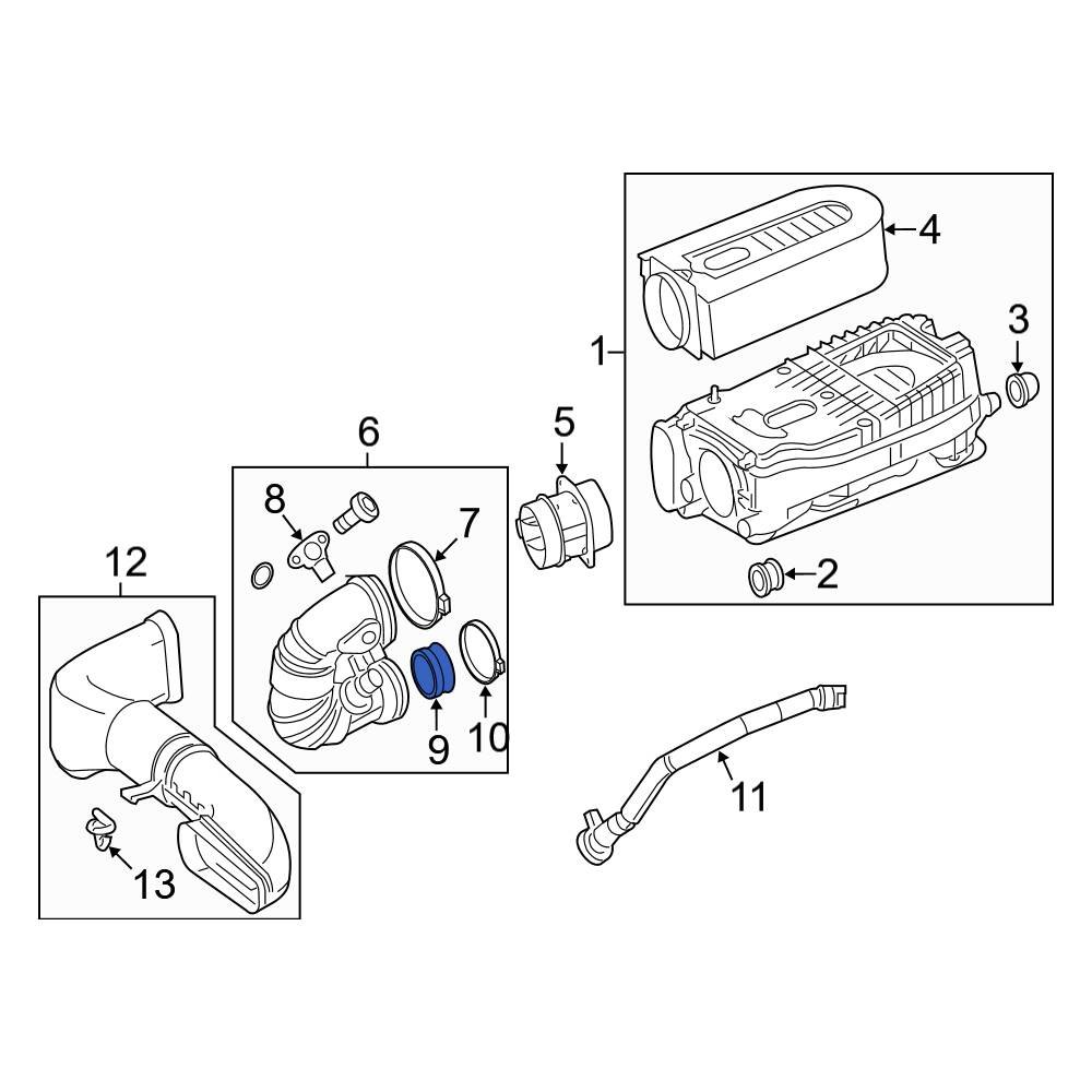 Mercedes-Benz OE 6510940051 - Engine Air Intake Hose Adapter