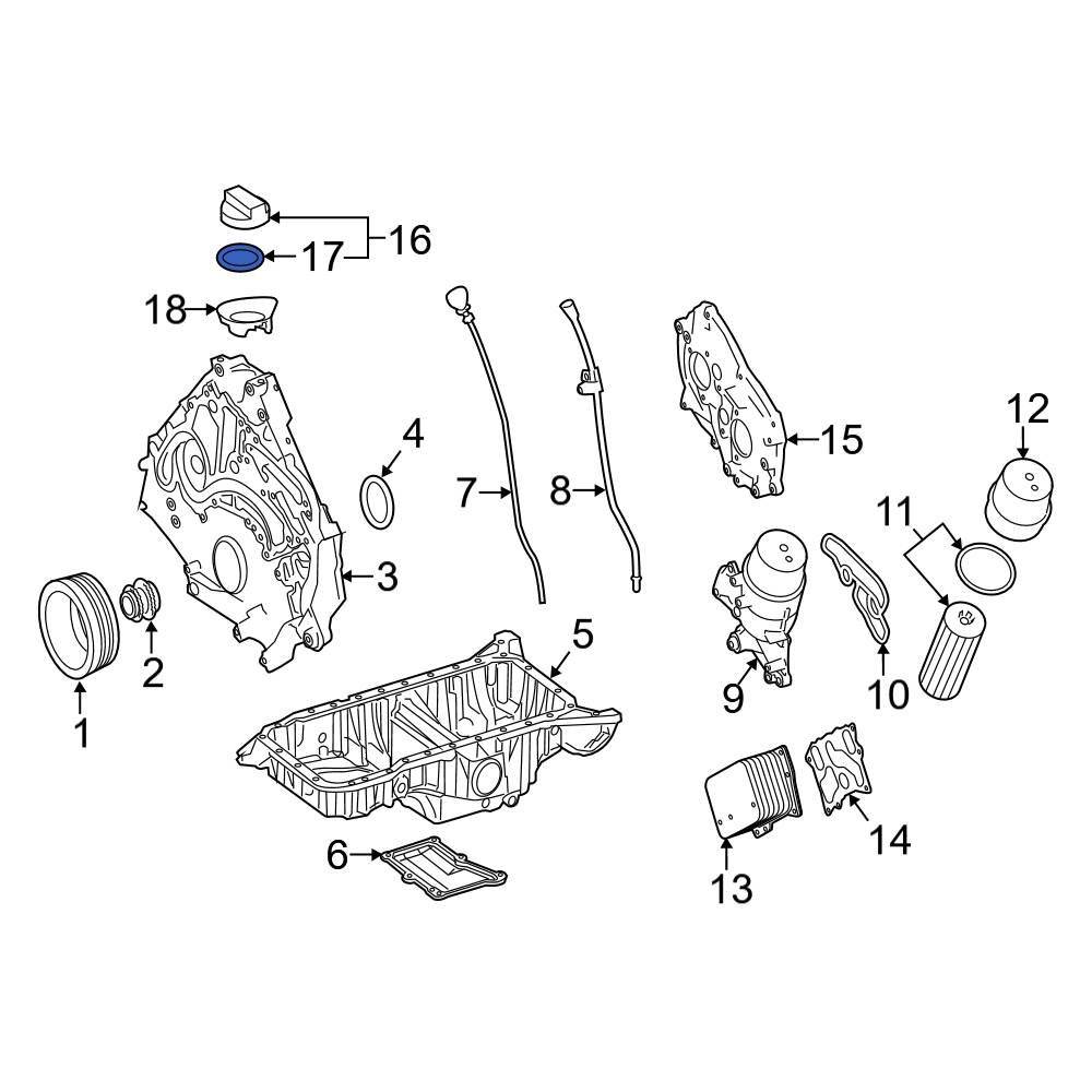 Mercedes-Benz OE 1110180080 - Engine Oil Filler Cap Gasket
