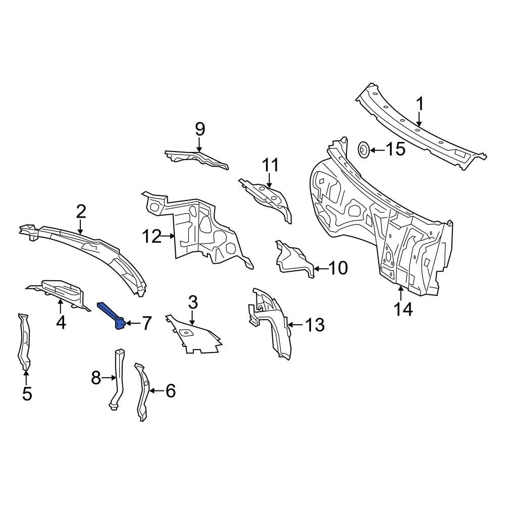 Mercedes-Benz OE 1668320390 - Center Upper Cowl Panel Drain Hose
