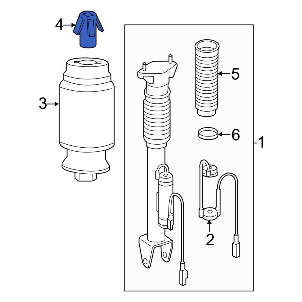 Mercedes-Benz OE 2113280058 - Rear Air Suspension Spring Seal