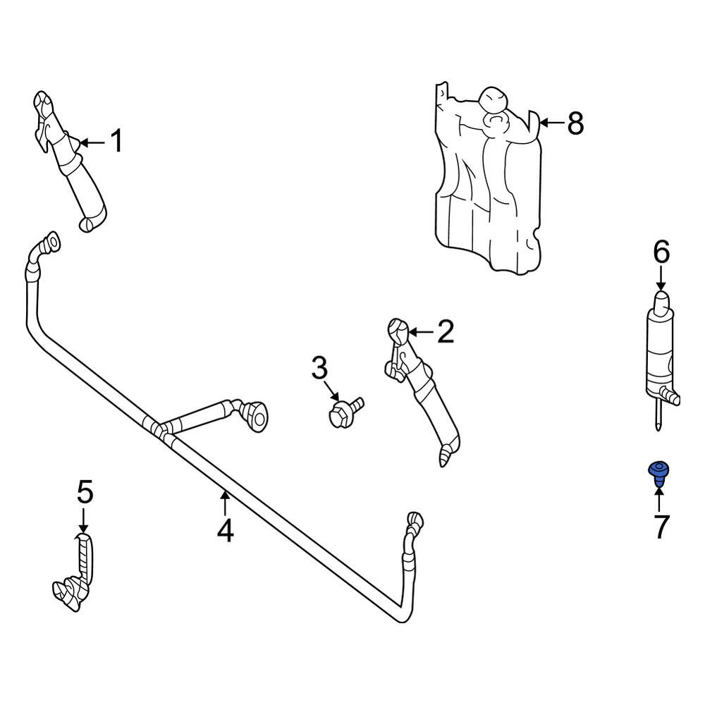 Mercedes-Benz OE 0109971181 - Headlight Washer Pump Grommet
