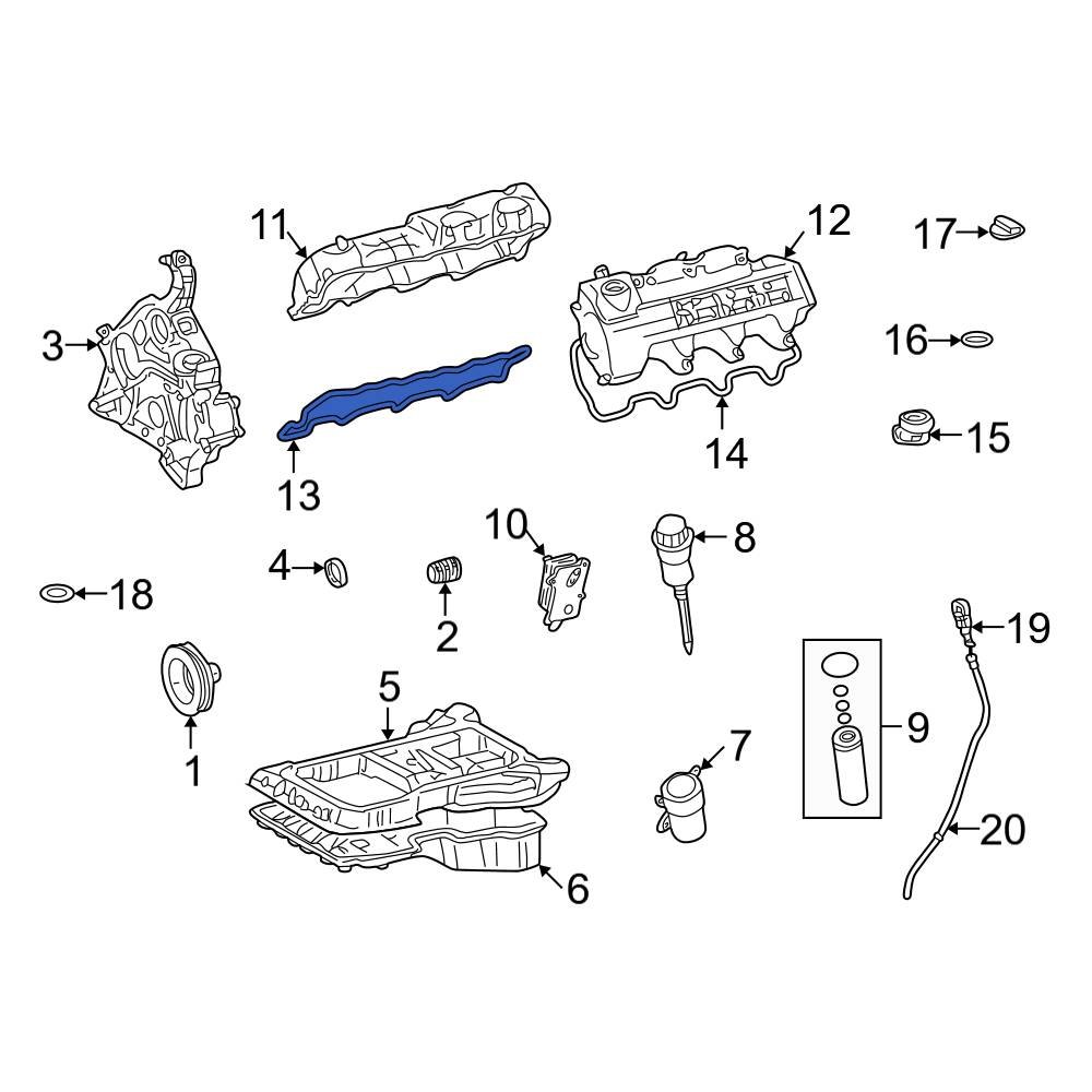 Mercedes-Benz OE 1120160321 - Right Engine Valve Cover Gasket