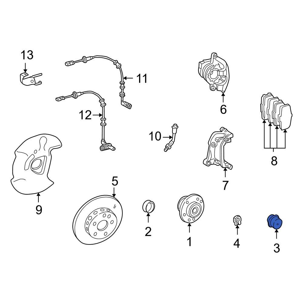 Mercedes-Benz OE 1683570089 - Front Wheel Bearing Dust Cap