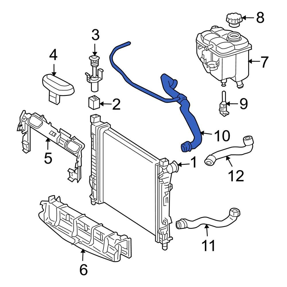 Mercedes-Benz OE 2095010682 - Upper Radiator Coolant Hose