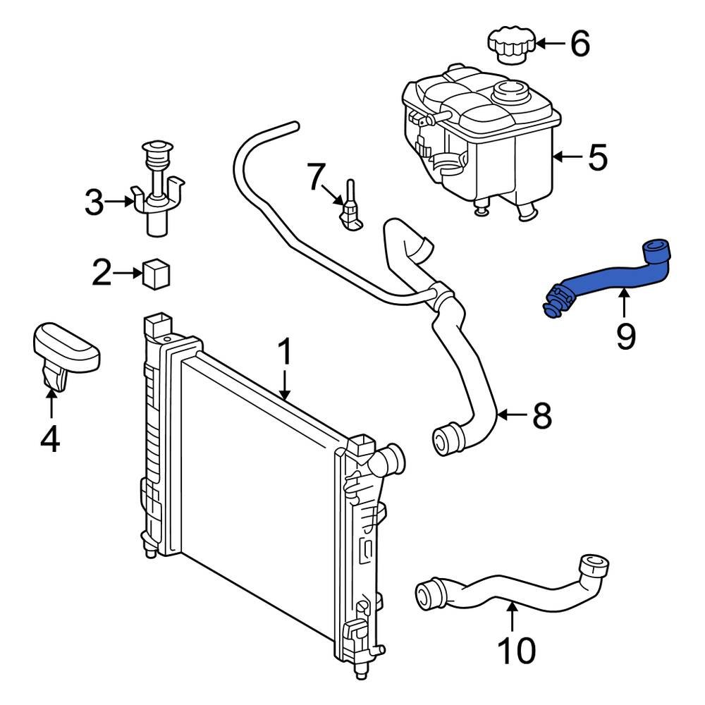 Mercedes-Benz OE 2035012682 - Engine Coolant Overflow Hose