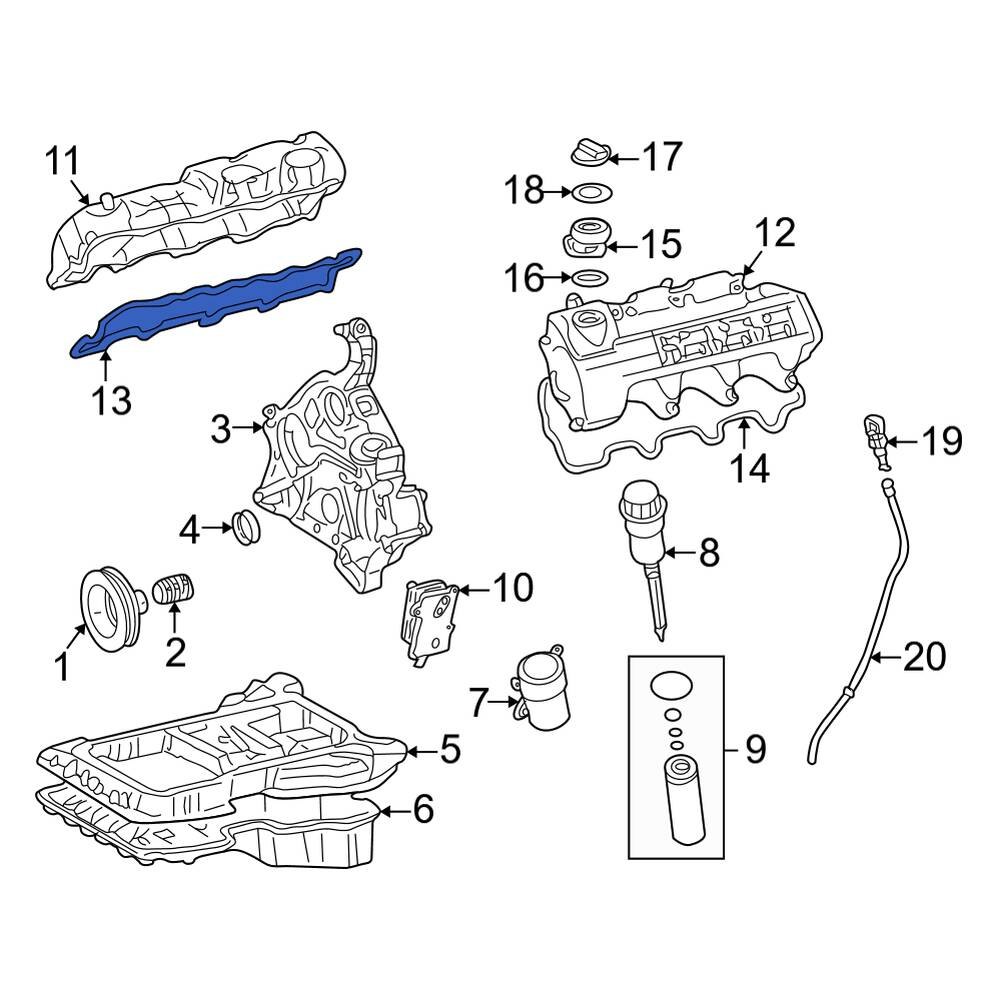 Mercedes-Benz OE 1120160321 - Right Engine Valve Cover Gasket