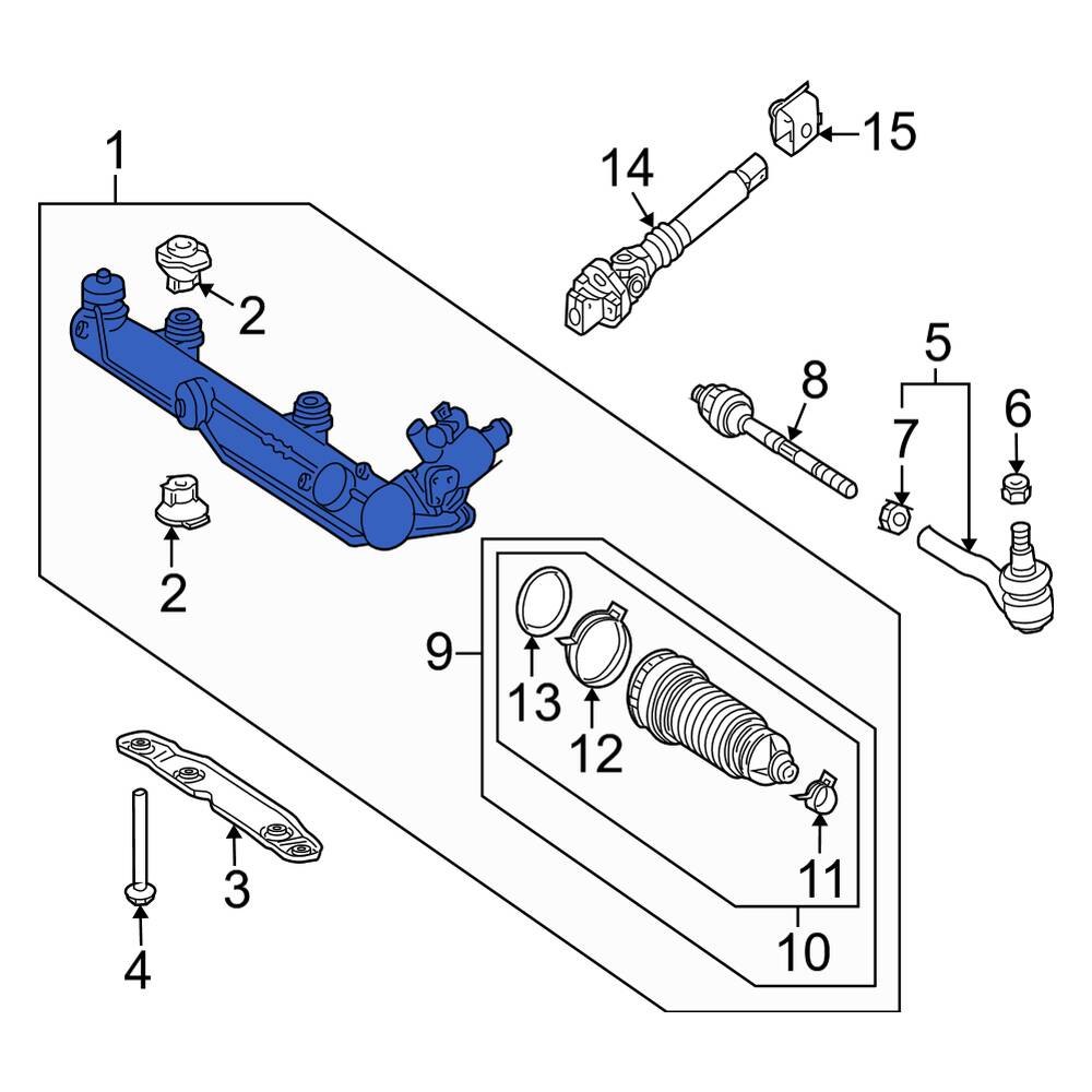 Mercedes-Benz OE 2034601100 - Rack and Pinion Assembly