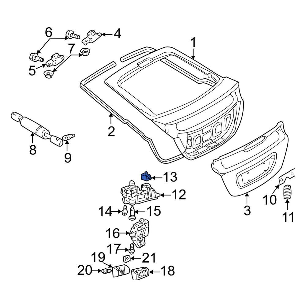 Mercedes-Benz OE 2038217451 - Rear Liftgate Ajar Indicator Switch