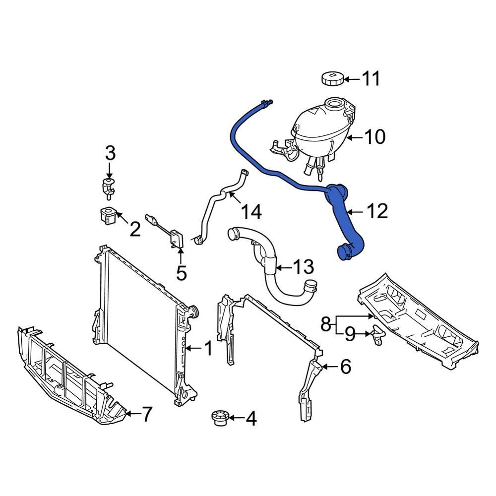 Mercedes-Benz OE 2045012782 - Upper Radiator Coolant Hose