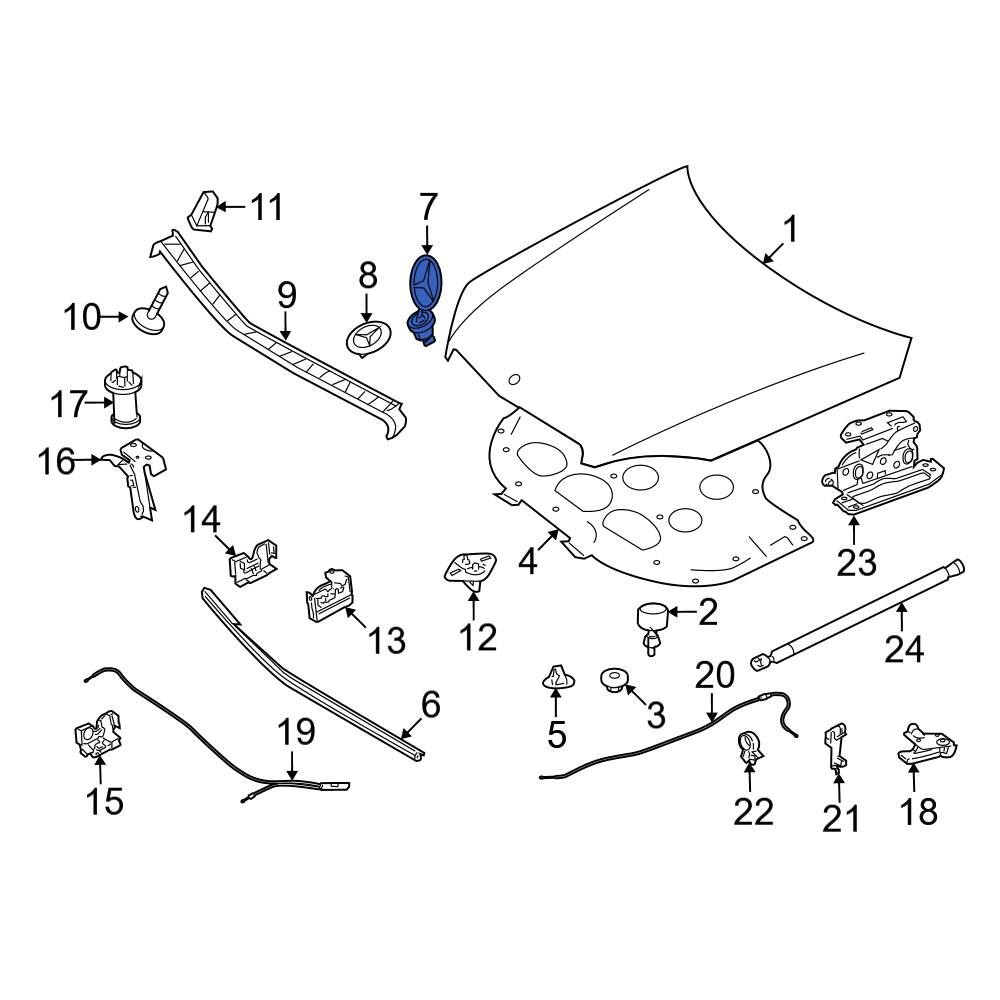 Mercedes-Benz OE 2048170616 - Front Hood Emblem
