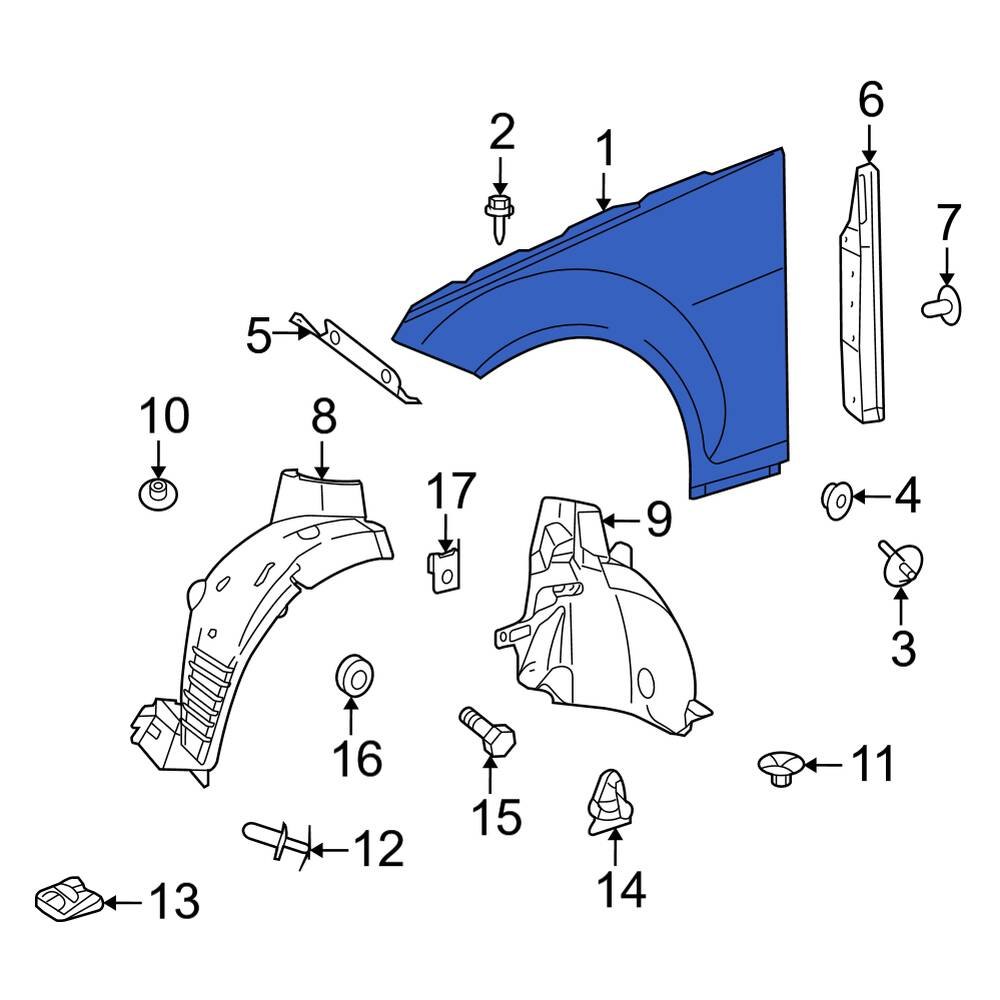 Mercedes-Benz OE 2048801418 - Front Right Fender