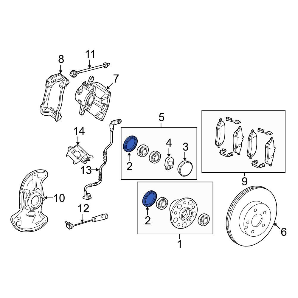 Mercedes-Benz OE 2033300060 - Front Wheel Seal