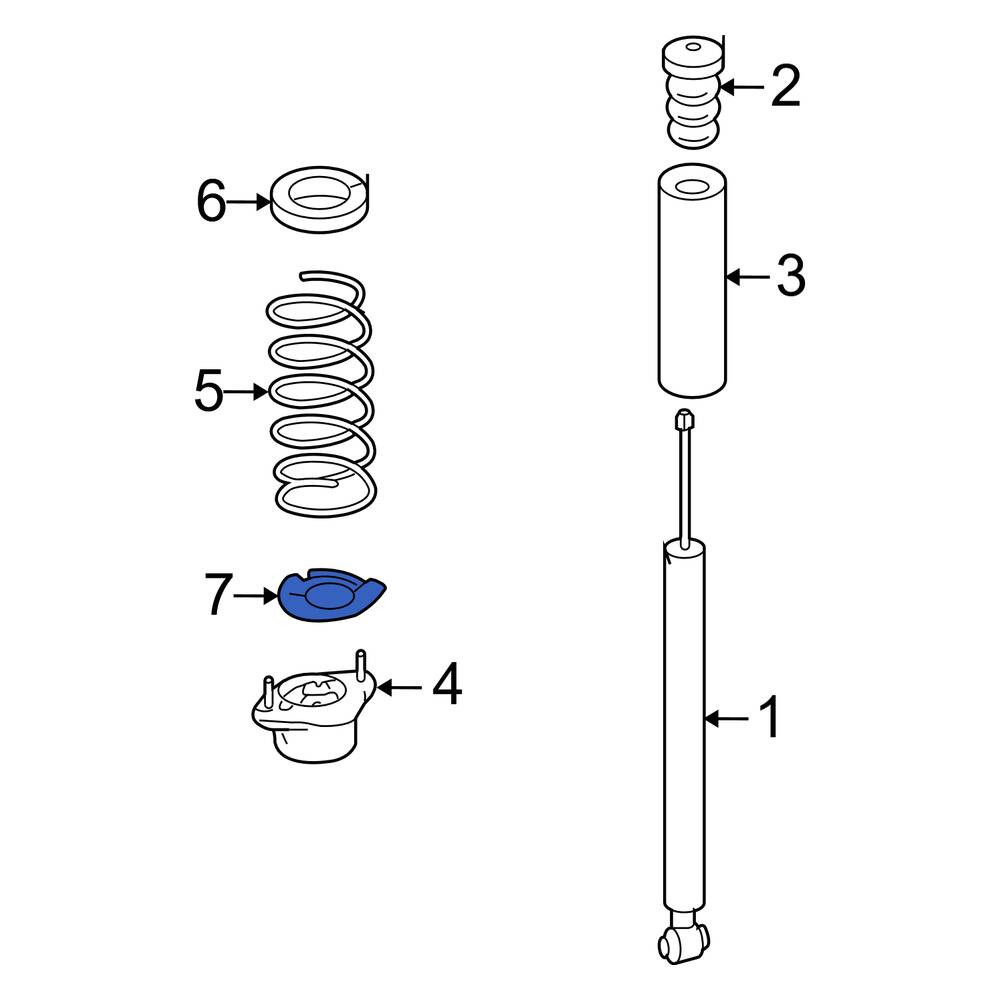 Mercedes-Benz OE 2043240184 - Rear Lower Coil Spring Insulator