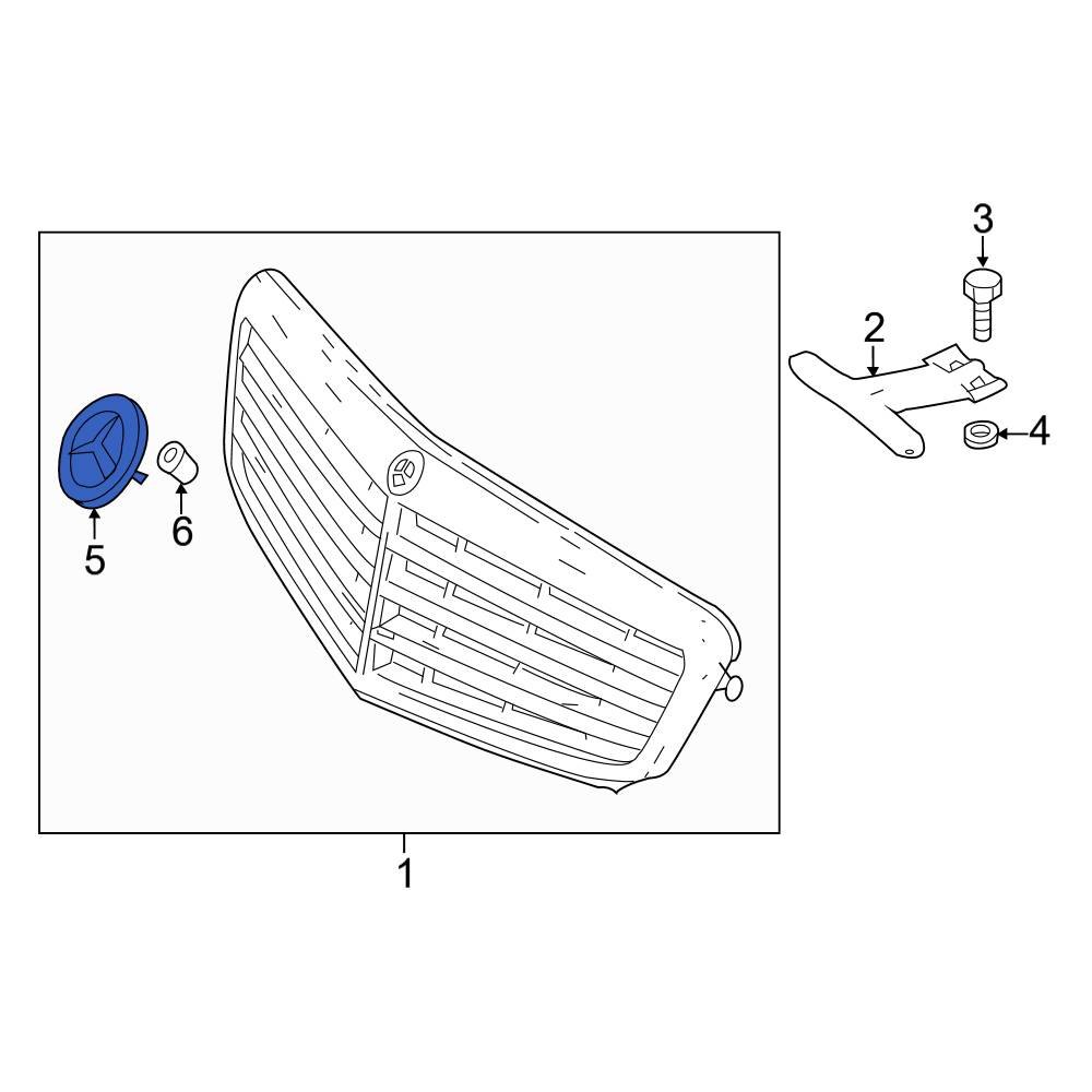 Mercedes-Benz OE 2078170016 - Front Grille Emblem