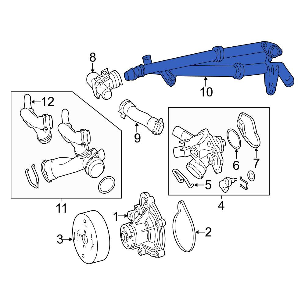 Mercedes-Benz OE 2712002652 - Engine Coolant Pipe