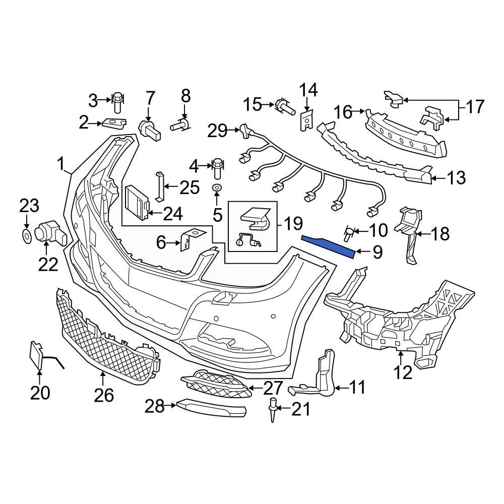 Mercedes-Benz OE 2048810806 - Front Right Upper Bumper Cover Bracket