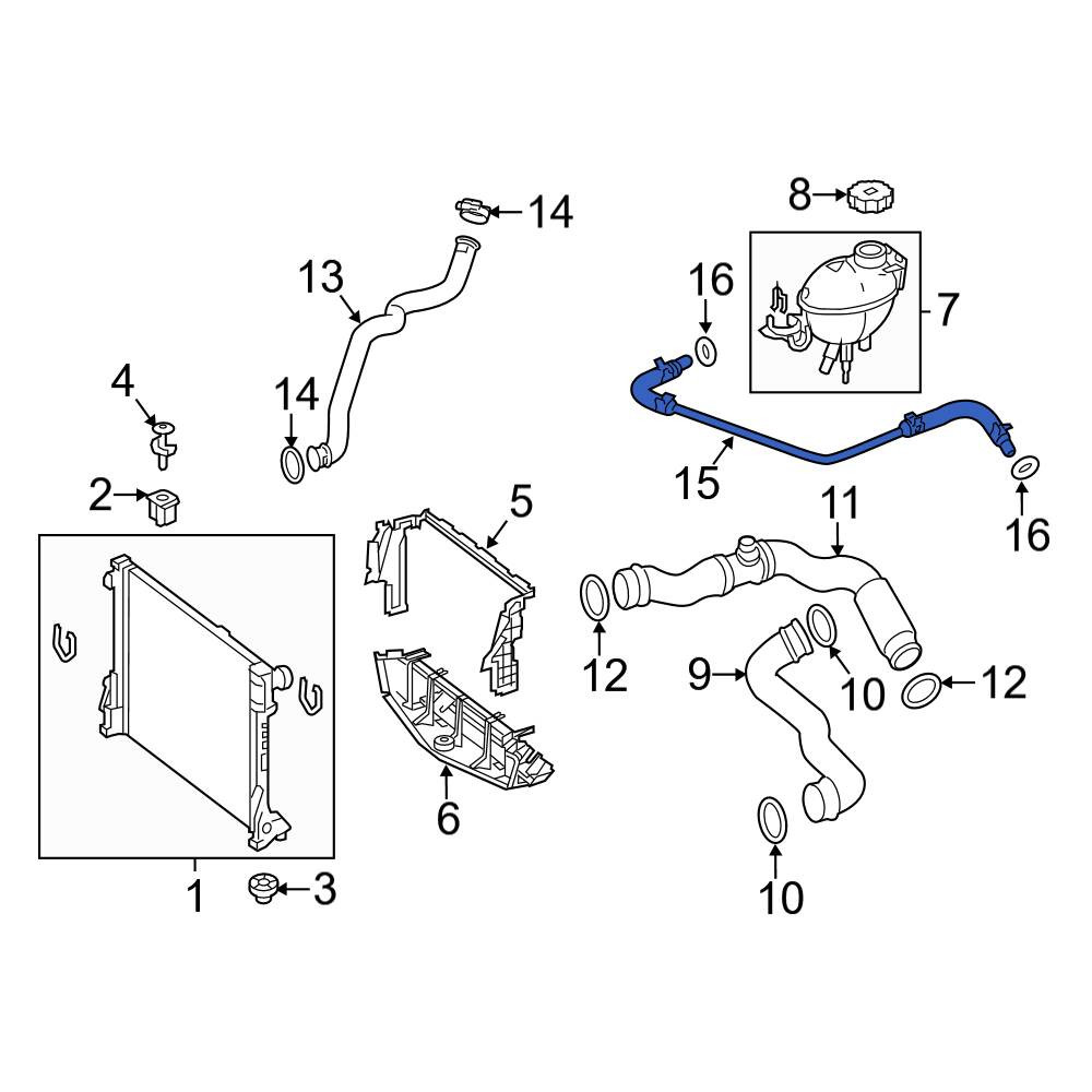 Mercedes-Benz OE 2045010925 - Engine Coolant Overflow Hose