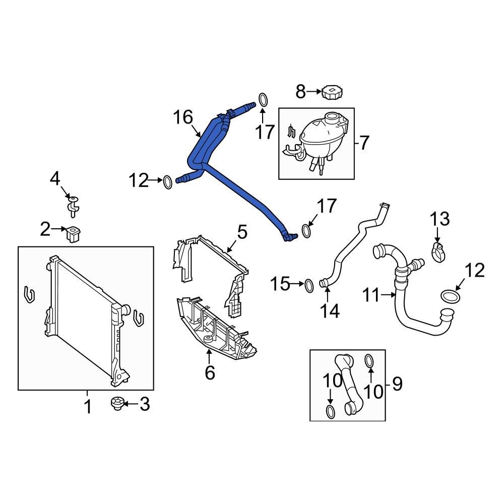 Mercedes-Benz OE 2045000372 - Engine Coolant Overflow Hose