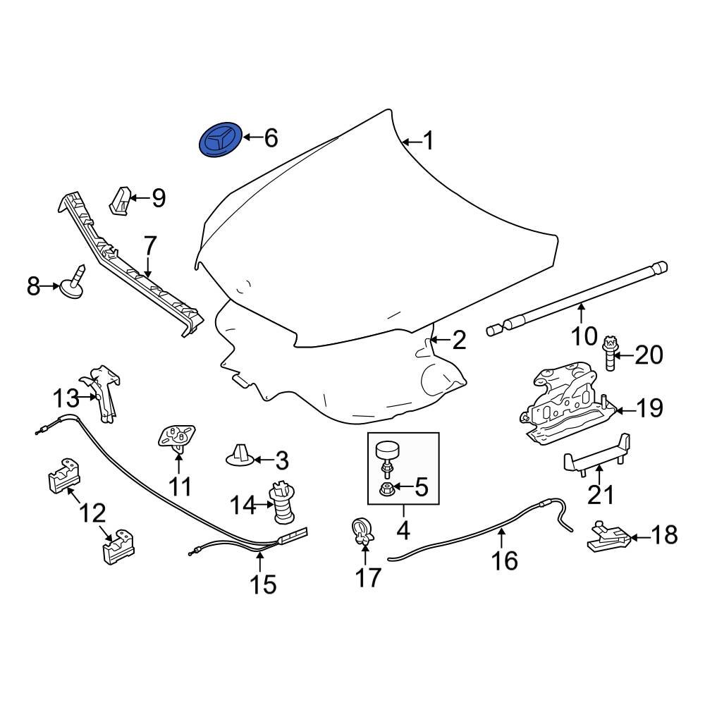 Mercedes-Benz OE 2048170616 - Front Hood Emblem