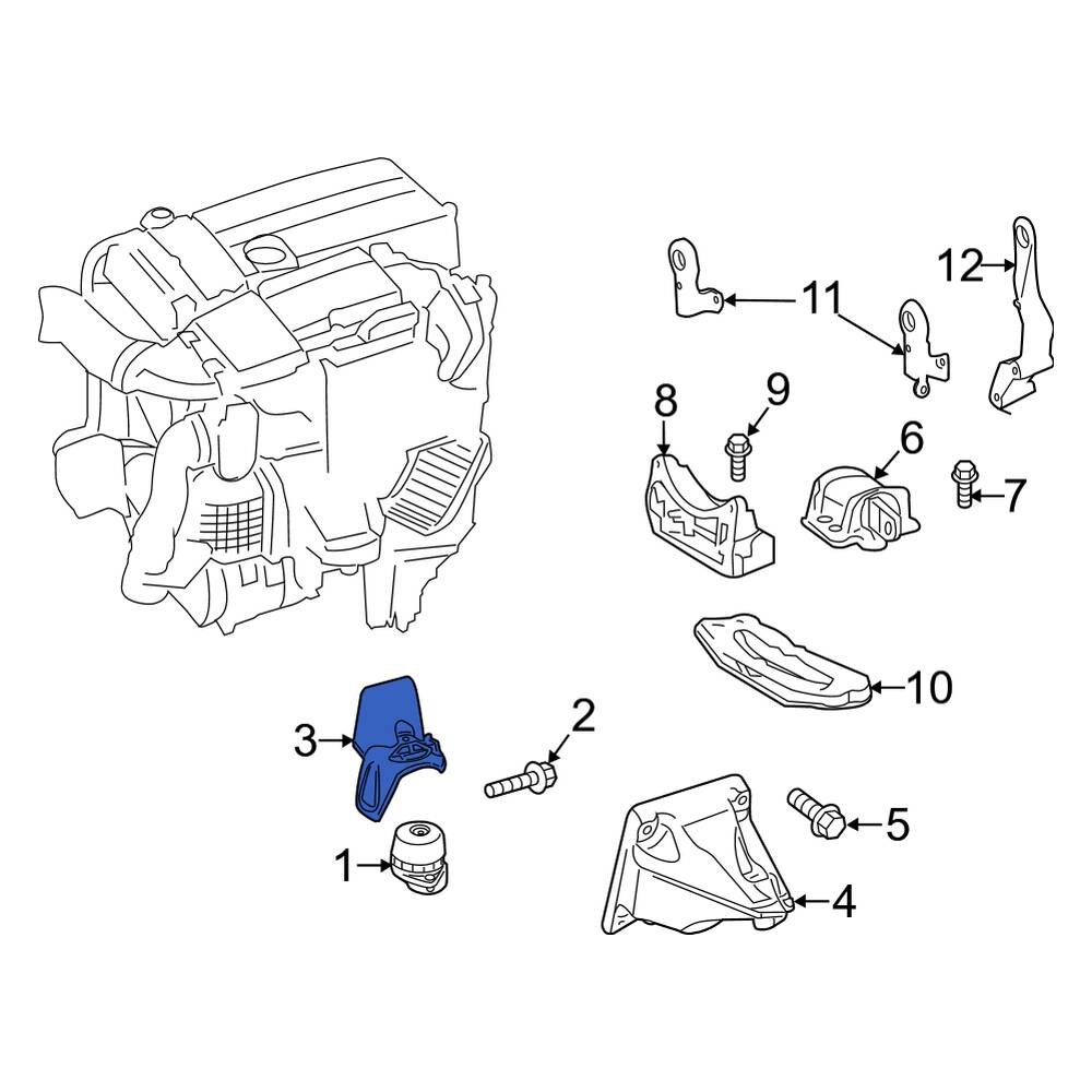 Mercedes-Benz OE 2042400145 - Right Engine Mount Heat Shield