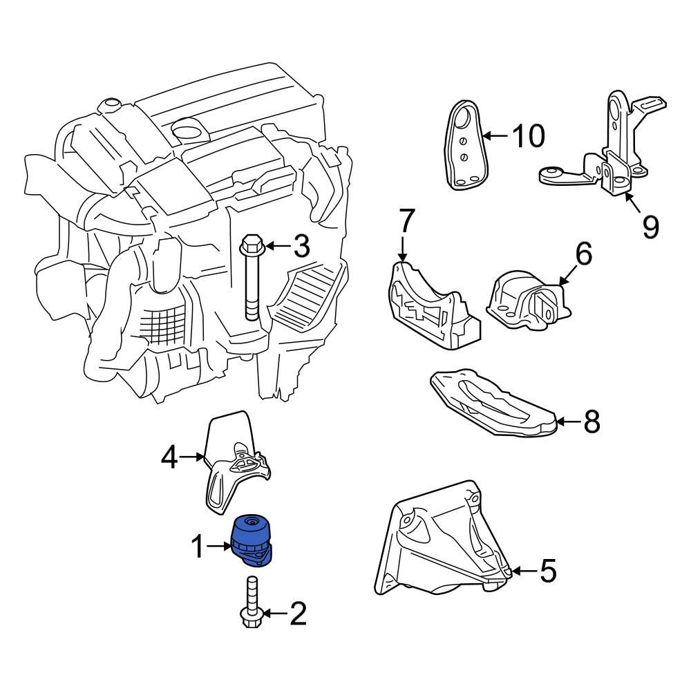 Mercedes-Benz OE 2042405117 - Front Engine Mount