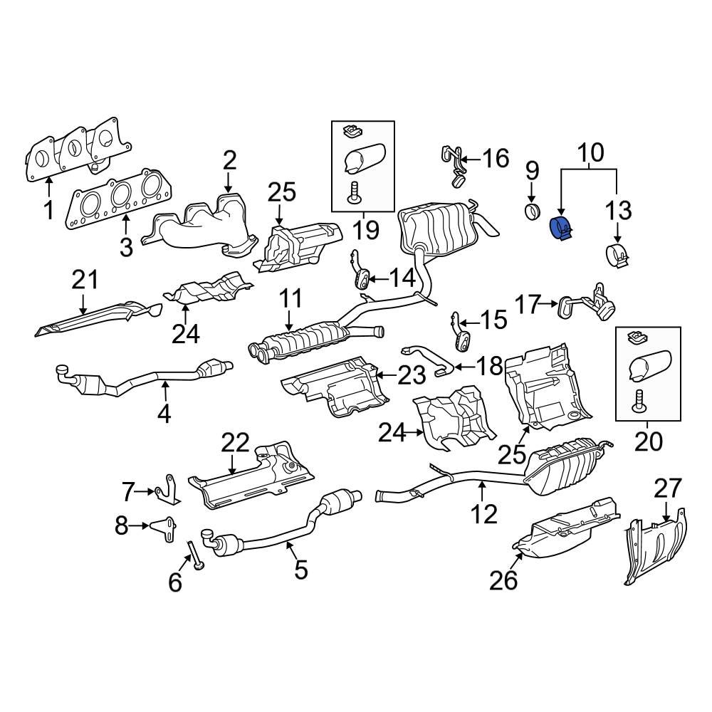 Mercedes-Benz OE 0004901341 - Rear Left Exhaust Muffler Clamp