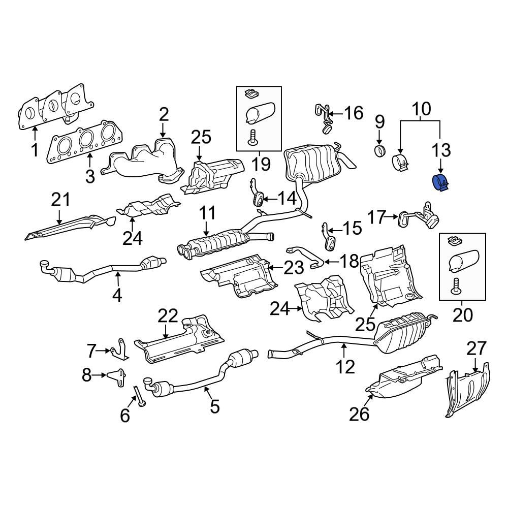Mercedes-Benz OE 0004901341 - Rear Left Exhaust Muffler Clamp
