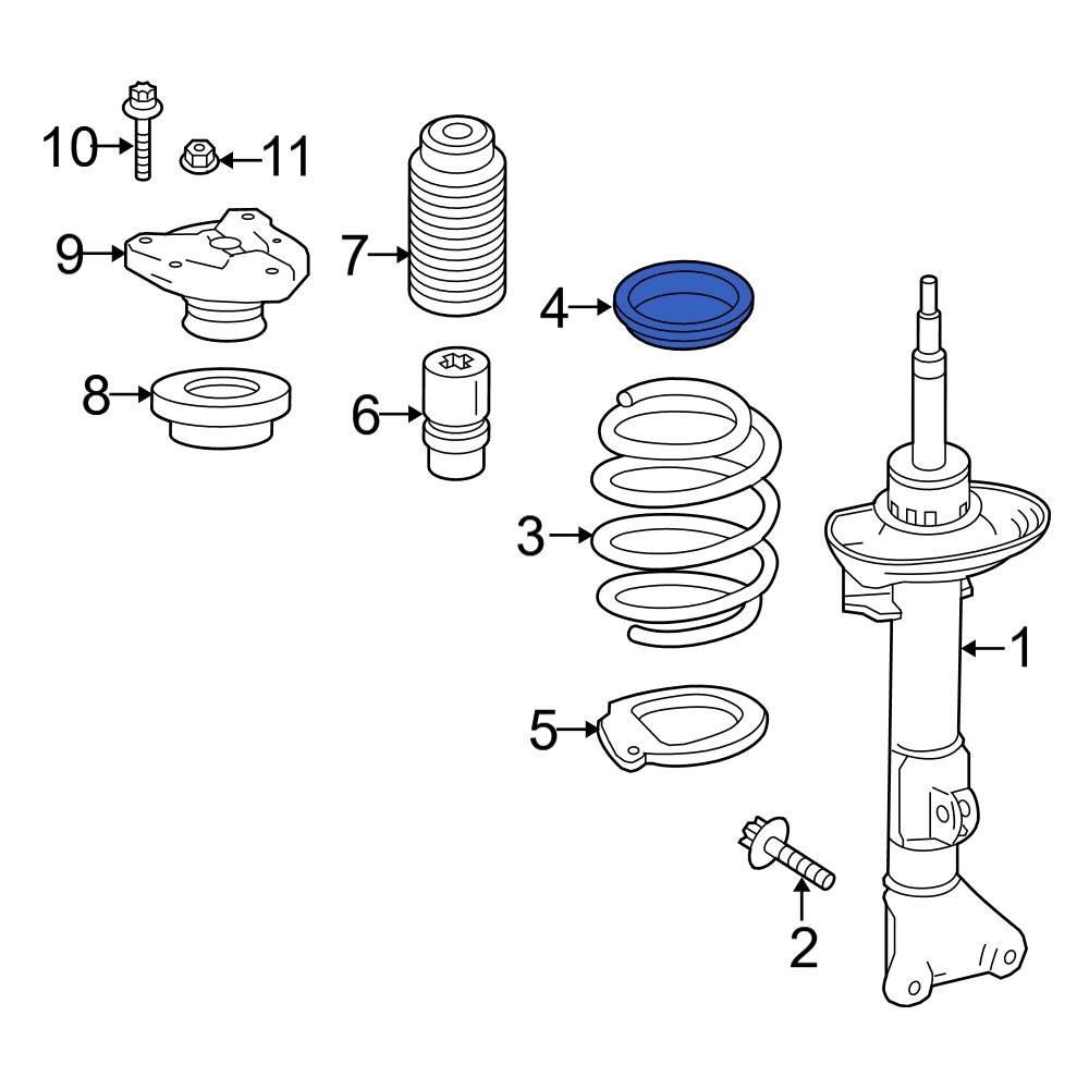 Mercedes-Benz OE 2043220084 - Upper Coil Spring Insulator