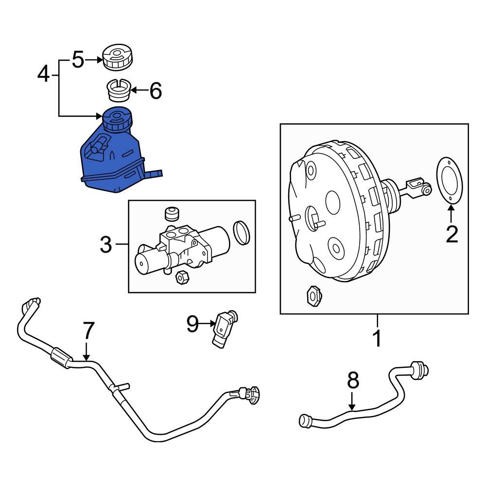 Mercedes-Benz OE 2044300002 - Brake Master Cylinder Reservoir
